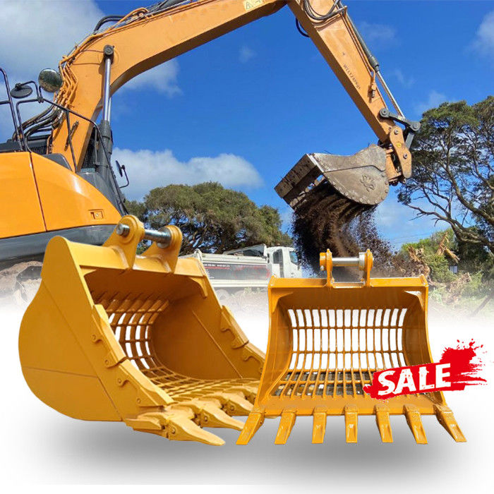 1.4 Cbm Excavator Skeleton Bucket , Rock Screening Bucket For Excavator ...