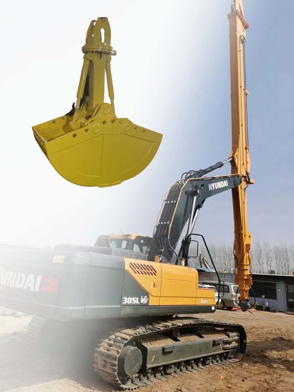 Excavator Hydraulic Clamshell Bucket for telescopic dipper arm For ...