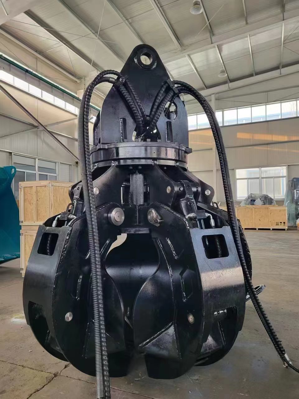 Hydraulic Rotary Orange Peel Grab 360 Degree Rotation For Garbage ...